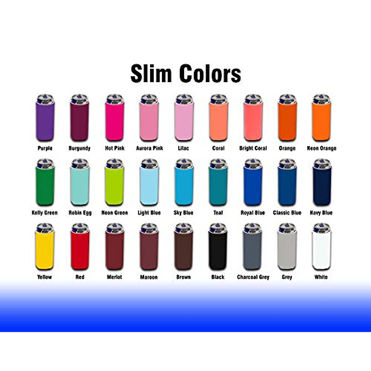 QualityPerfection Slim Can Coolers Sleeves (2 Pack) Insulated, Beer/Energy Drink Premium Neoprene 4mm Thickness Thermocoolers for 12 oz Skinny Beverage Can Covers (Texas Flag)