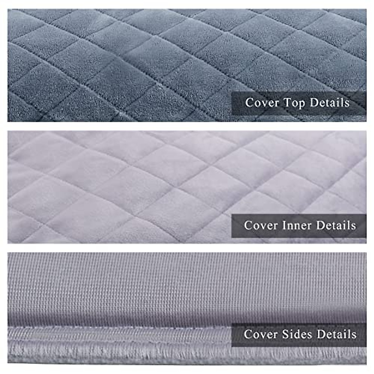 Hero Dog Extra Large Dog Bed for Extra Large Dogs, 47-Inch Jumbo Super Soft Orthopedic Dog Bed with Non Slip Bottom - Washable Pet Sleeping Beds with Removable Cover, Blue Grey XL