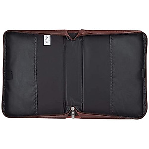 Personalized Custom Bible Cover for Men Two-Tone Brown John 3:16 Faux Leather Christian Gift for Father, Brother, Son, Grandpa, Grandson Laser Engraved Imprinting Your Text Name (Large)