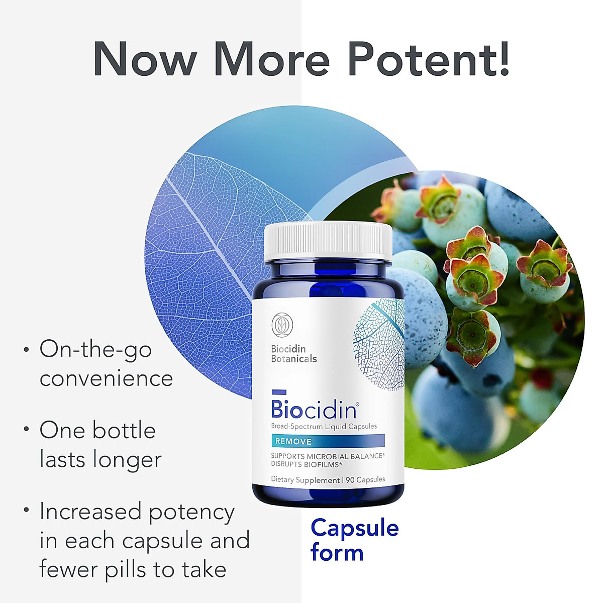 Biocidin Capsules - Gut Cleanse Process & Immune Support Supplement - Supportive Biofilm Disruptor - Promote Digestive Health & Microbial Balance - 18 Botanical Blend (90 Vegan Capsules)