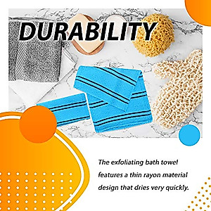 Korean Asian Exfoliating Cloth Mitt - Large Viscos Italy Bath Towel, Body Scrubbing Scrub Washcloth, 5 pcs