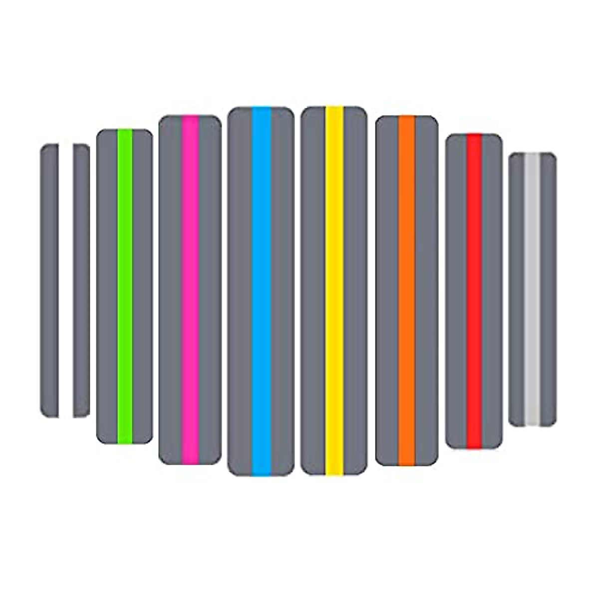 Generic 32 Pieces Colorful Reading Guided Strips Highlight Strips Colored Overlays Highlight Bookmarks - Helps with Dyslexia for Children and Teachers, GL-B-001, 19.15x3.2mm