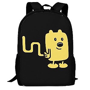 KOVOS Wow! Wow! Anime Wubbzy! Laptop Bag Cartoon Backpack Casual Travel Backpacks Daypack For Men Women