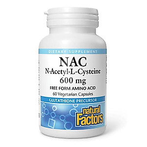 Natural Factors N-Acetyl-L-Cysteine 600 mg, 60 Capsules