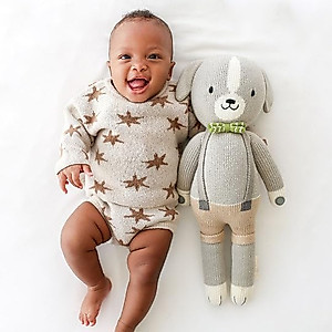 cuddle + kind Noah The Dog Little 13" Hand-Knit Doll – 1 Doll = 10 Meals, Fair Trade, Heirloom Quality, Handcrafted in Peru, 100% Cotton Yarn