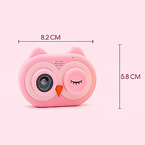 LKYBOA Children Mini Camera - Digital Owl Camera Smart Can Take Pictures （8.2x5.8x3.1cm） (Color : Pink)