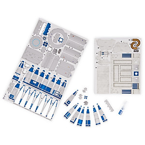 4D Build Star Wars R2-D2 Cardstock 3D Model Kit, Star Wars Gifts, Star Wars Toys Desk Décor for Star Wars Fans & Collectors, Adults & Teens 12+