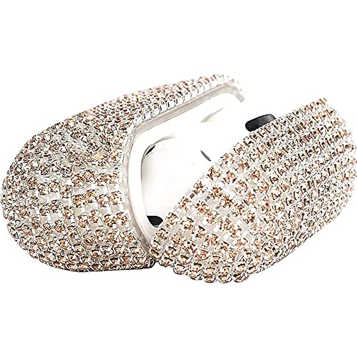 SaharaCase Rhinestone Case for Apple AirPods 3 (2021 3rd Generation) [Rugged] Full Body Protection Antislip Grip Slim with Keychain - Gold