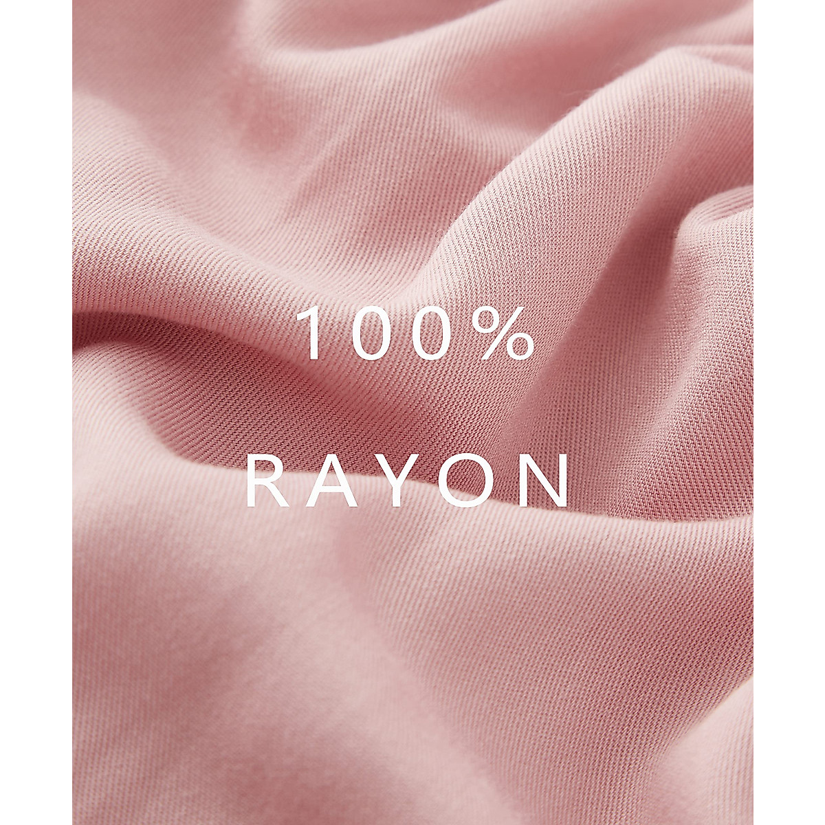 ZESICA Women's Casual V Neck Long Sleeve Smocked High Waist Ruffle A Line Tiered Mini Dress,DarkPink,Medium