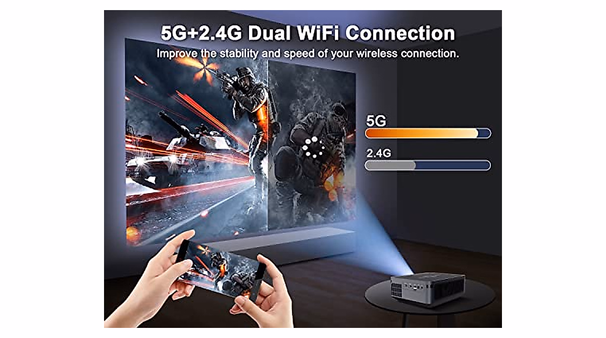 4K 8K Projector with 5G WiFi & Bluetooth - Alwtniet