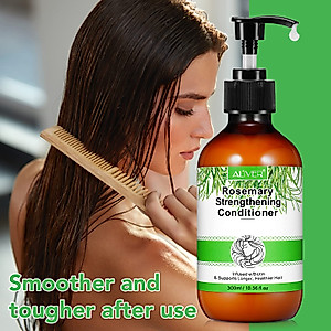 Organics Rosemary Biotin Strengthening Conditioner, Promotes Hair Growth & Scalp Health, Smooth Conditioner for Dry and Crinkled Hair, Hair Loss Conditioner Knots & Split Ends Hair Treatment, 10.56 Oz