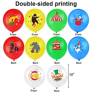 Circus Carnival Banner Backdrop,20 Carnival Balloons 11 Carnival Photo Booth Props For Circus Carnival Party Supplies Decorations