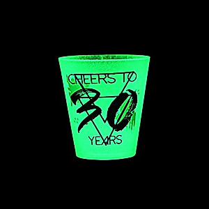Pavilion - 30th Birthday Novelty Glow In The Dark Shot Glass Beaded Necklace Party Supplies