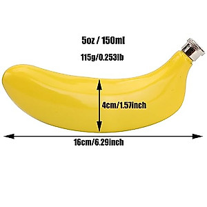 Banana Flask for Liquor Disguise for Men Women 5 oz Pocket Hip Flask with a Funnel for Funny Gift Hidden Whiskey Bottle Alcohol Pot for Men Traveling Fishing Hunting Hiking Camping