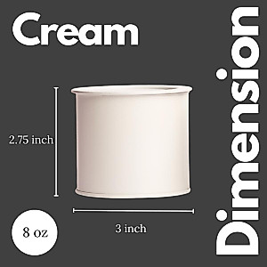 Fragranthetic (Empty Candle Tins 8 oz with Lids - 12-Pack of Bulk Candle Jars for Making Candles, Arts & Crafts, Storage, Gifts, and More - Empty Candle Jars with Lids (Cream)