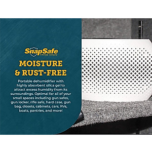 SnapSafe Rechargeable Dehumidifier Large, 75901 - Portable Moisture Absorbers for Gun Safes & Cabinets, Closets, & Pantries-Prevent Moisture Damage for Gun Safe Accessories, Firearms in Your Gun Vault