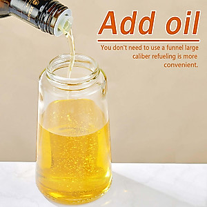 JULEHUI Oil Dispenser Bottle for Kitchen - 16oz Olive Oil Sprayer for Cooking - Food Grade Refillable Glass Oil Spray
