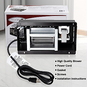 Hiorucet Speed Variable PBAR-2427 Fireplace Blower Fan Kit for Pleasant Hearth Vent Free Stove or Wood Burning Stoves, GHP Group VFS2-PH30DT VFS2-PH20DT VFS-PH20DT, 3200RPM Improve Heating Efficiency.