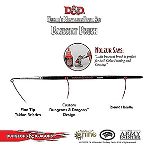 The Army Painter Dungeons and Dragons Underdark Paint Set Bundle with Nolzur's Marvelous Brush Set - Painting Set for Model Miniature Painting with 10 Warpaints and 1 D&D Drizzt Do'Urden Miniature