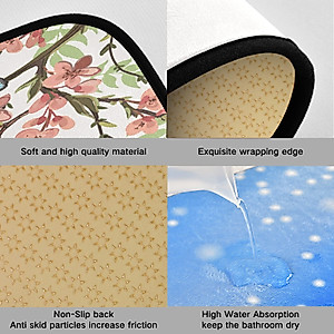 Hummingbird Kitchen Mats 39 X 20 Inch Butterfly Kitchen Floor Mat Anti Fatigue Comfort Kitchen Rug Non Slip Oil Stain Carpet for Home Bath Outdoor Decor