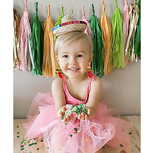 Cinco De Mayo Earrings for Women Colorful Beaded Fiesta Chill Dangle Earrings Statement Letter Drop Earrings Mexican Festival Jewelry Gifts (Chili)