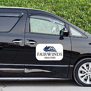 Fairwinds Designs Large Custom Vinyl Decals - Full Color Custom Sticker Printing | Personalized Stickers for Business Logo - Ideal for Windows, Doors, Walls, Vehicles, Cars, Trucks