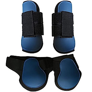 N/A Horse Tendon Boot, Horse Fetlock Boot to Protect Horse's Legs (Color : Blue, Size : M Code)