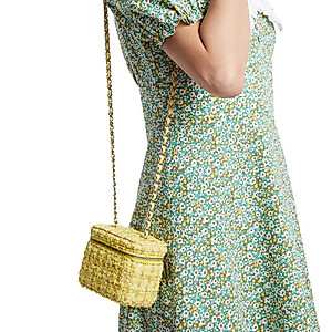 URBAN REVIVO Tweed Plaid Crossbody Bag Mini Square Satchel Shoulder Bags Purse for Women