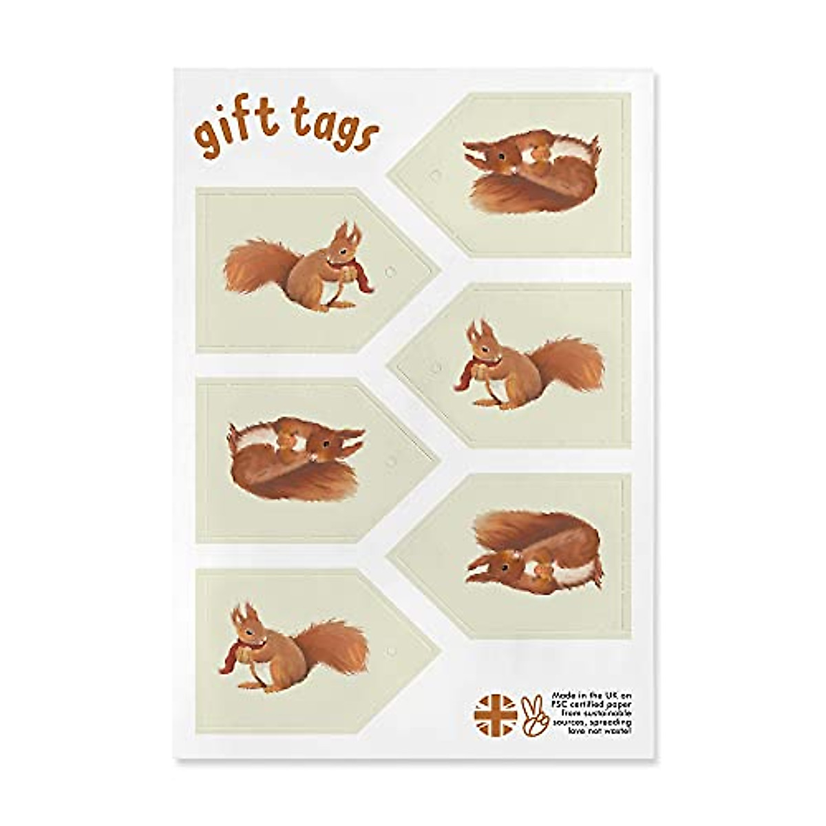 CENTRAL 23 Fall Wrapping Paper - 6 Gift Wrap Sheets For Birthday or Christmas - Thanksgiving Wrapping Paper For Boys Girls - Easter Paper - Squirrel Design - For Kids Men Women - Recyclable