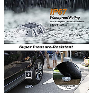 APONUO Solar Driveway Lights, Solar Dock Lights Outdoor Driveway Lighting IP67 Waterproof Outdoor Boat Dock Lamp for Driveway Stair Pathway Deck Cool White （8 Packs）