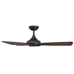 Mykonos Smart Indoor and Outdoor 3-Blade Ceiling Fan 52in Graphite Weathered Gray with 3000K LED Light Kit and Remote Control works with Alexa, Google Assistant, Samsung Things, and iOS or Android App