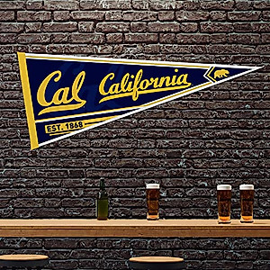 Rico Industries NCAA Cal Berkeley Golden Bears Classic 12" x 30" Soft Felt Pennant - EZ to Hang - Home Décor (Game Room, Man Cave, Bed Room)