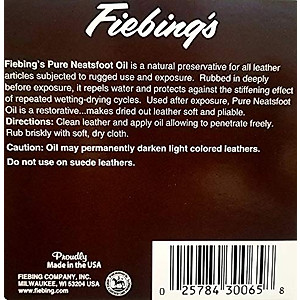 Fiebings - 100% Pure Neatsfoot Oil , Natural Preservative , Various Sizes, 1 Gallon