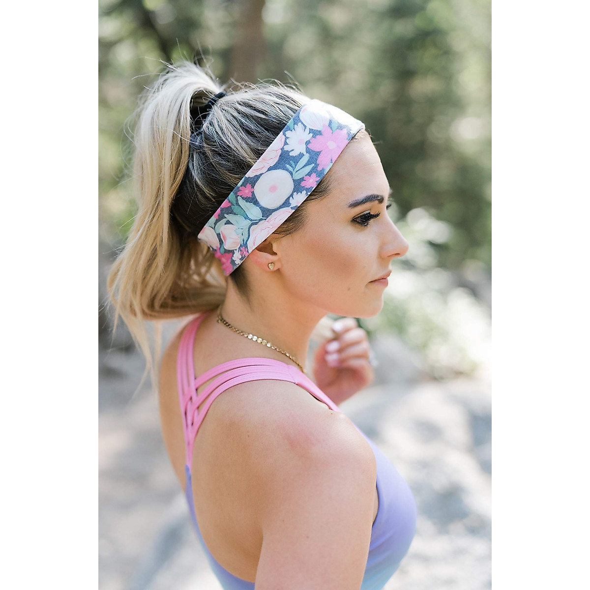 Maven Thread Women's 2" Wide Non Slip Sweat-Wicking Headband for Exercise and Yoga, 2-Pack (Refresh)