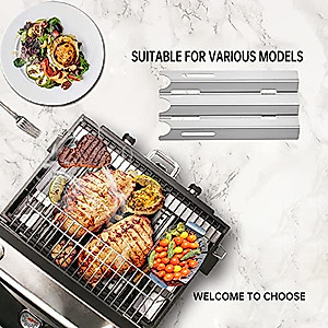 Folocy 14 1/2" Stainless Steel Grill Burners BBQ Gas Grill Replacement Parts for Vermont Castings CF9030, CF9050, VCS5005, VM400, Jenn Air JA460, JA480, JA580, Outdoor Cooking Grill Repair Kit