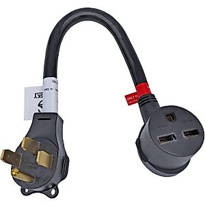 Fullsky FC-145631 RV Power Adapter Welding 30A Adapter Cord 14-50 Plug 4-Prong to 6-30 Receptacle 30A 250V