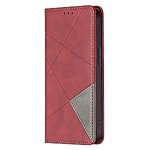 Fansipro Wallet Folio Case for SAMSUNG Galaxy A40, Premium PU Leather Slim Fit Cover for Galaxy A40, 2 Card Slots, 1 Transparent Photo Frame Slot, Easy Fit, Red