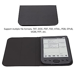 HD Ink Screen E Reader, 6inch 8GB 512MB 800X600 High Resolution Screen Low Power Ink Screen Portable Ebook Ereader Devices with Protective Case Film Navigation Mechanical Buttons for Study Work