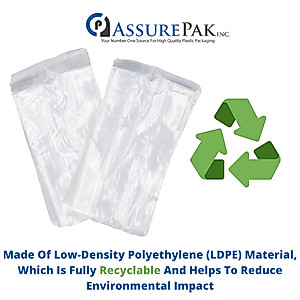 Plastic Produce Bag for Bread and Groceries - 4"x2"x8" - 1000 Bags - 0.95 mil - Natural Color - No Venting Holes LDPE