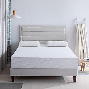 WUYASON 10 Inch Cooling Gel Memory Foam Mattress in a Box, Foam Mattresses for Cooler Sleep & Pressure Relief, Green Tea Infused Medium Soft Bed Mattresses, Vibrant (Queen)