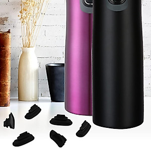 6Pcs Rubber Lid Stopper Compatible with Contigo West Loop Autoseal Travel Coffee Cup, Replacement Stopper Seal Part for Contigo West Loop Coffee Mug, Replacement Parts for Contigo Water Bottle(Black)