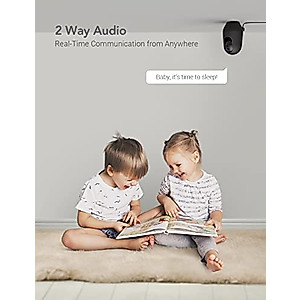 nooie Pet Camera 2K, 360°Pan/Tilt Wi-Fi Baby Monitor with Phone App, Indoor Security Camera, AI Motion Tracking, Night Vision, Two-Way Audio, Compatible with Alexa/Google Home