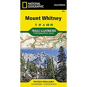 Mount Whitney Map (National Geographic Trails Illustrated Map, 322)