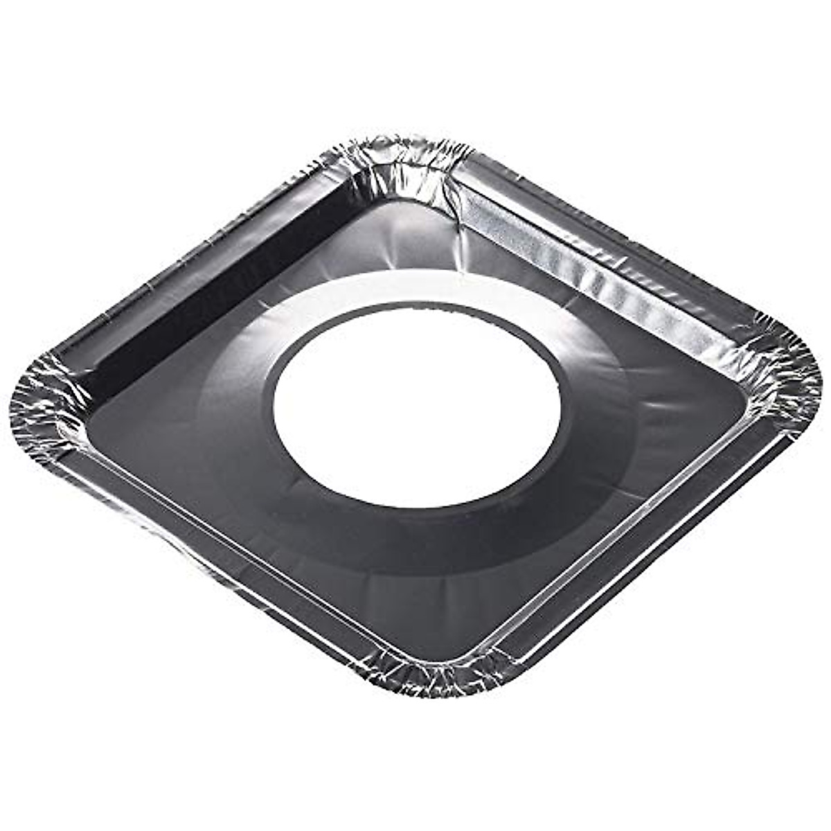 Aluminum Foil Square Gas Stove Burner Covers – Pack of 40 – Disposable Bib Liners for Kitchen Gas Range Top - Keep Your Gas Range Clean with DCS Deals Drip Pans - 8.5 x 8.5 x .5” Inch