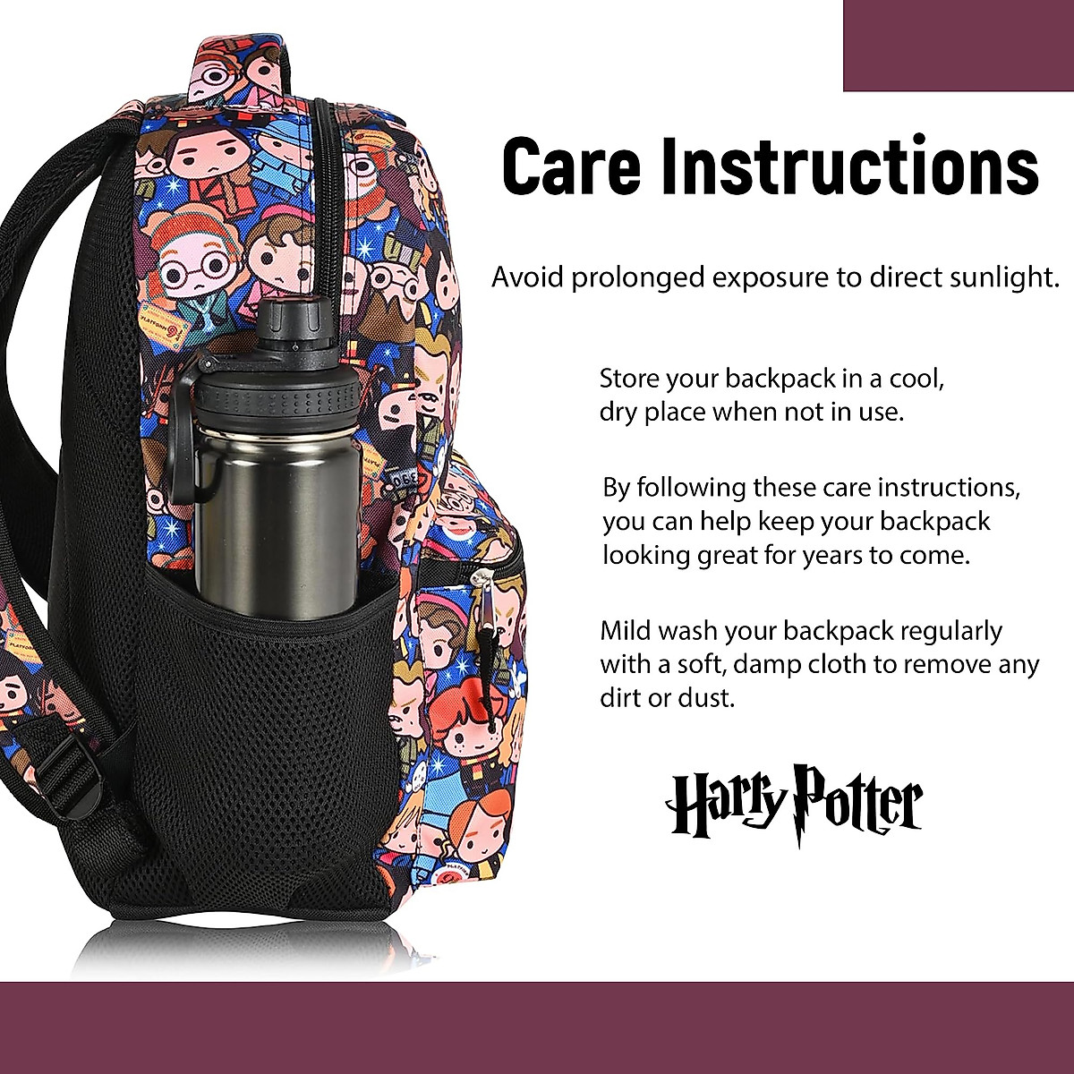Harry Potter Kawaii Backpack | Anime Hogwarts Bookbag Knapsack For School