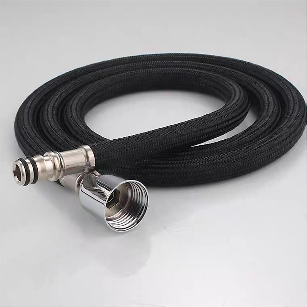 Pull Out Kitchen Faucet Replacement Hose M15*1MM X G1/2,kitchen sink pull down faucet hose Pull out faucet hose replacement with quick connect,59-inch or 150cm for Nylon Hose Black