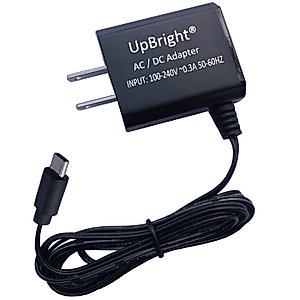 UpBright 5V AC/DC Adapter with USB Type-C Charging Cable Cord Compatible with Tzumi FitRx 7631 On-The-Go Massager 7773 Fit Rx Pro 7610 8405 DDP003109 Deep Tissue Percussion Massage Gun Power Charger