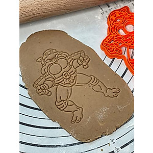 Premium Quality Ninja Turtle Michelangelo 6” Cookie Cutter and Mold Produced by 3D Kitchen Art
