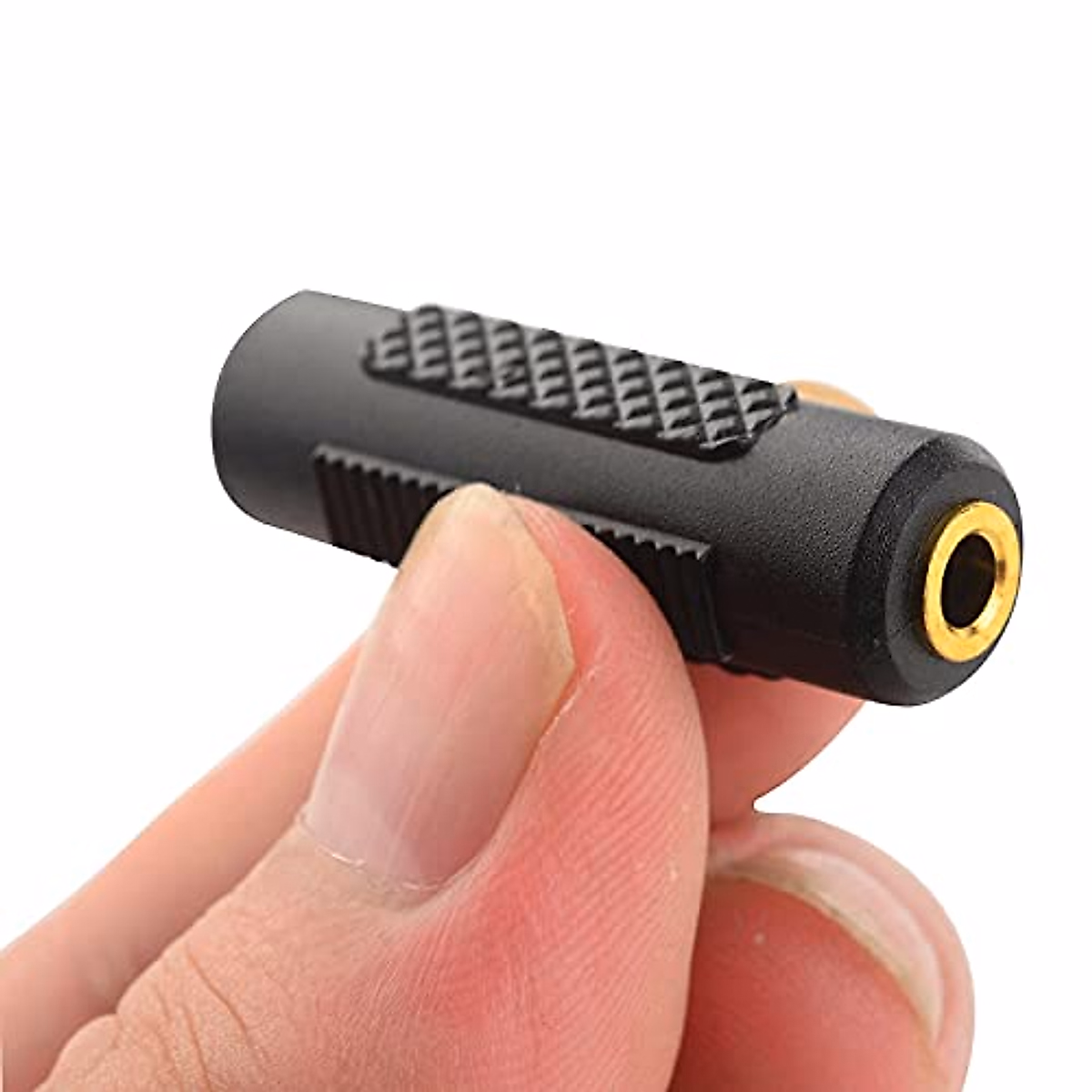 3.5mm Stereo Jack to 3.5mm Female to Female Audio Adapter Coupler Gold Plated for Stereo Cable, Speakers and Headphones（2 Pack）