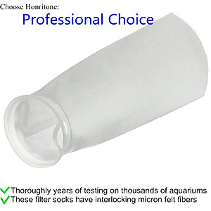 Honritone 7 Inch Ring by 32 Inch Long Filter Socks 10 Micron Water Liquid Felt Filter Bag